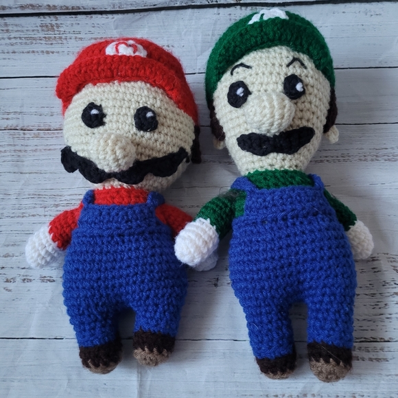 Hand Crafted | Toys | Crochet Mario And Luigi Amigurumi Dolls | Poshmark